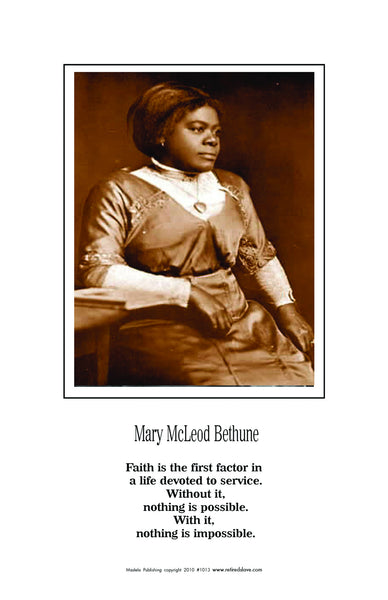 African American historical posters of Mary McLeod Bethune #1013 ...